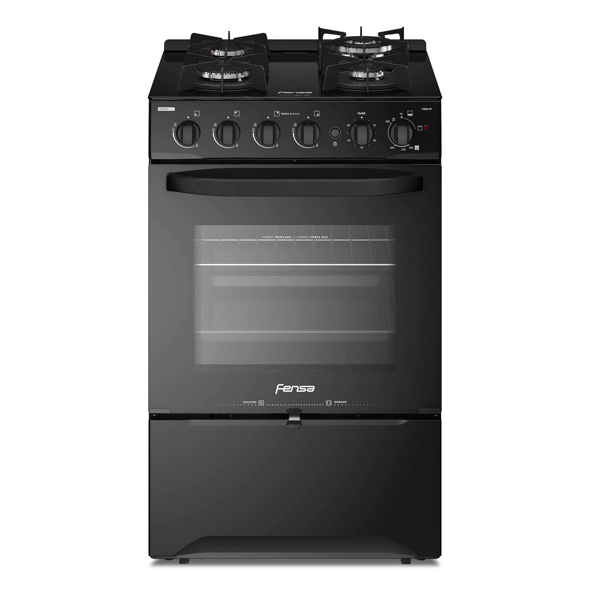 Fensa - Cocina a Gas 4 Platos Fensa Experience con VaporBake y Cubierta ...